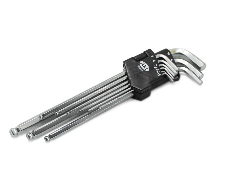 خرید و قیمت ست آچار آلن کارتی 10-1.5 سر گرد بلند AKT - ابزار ماتریس